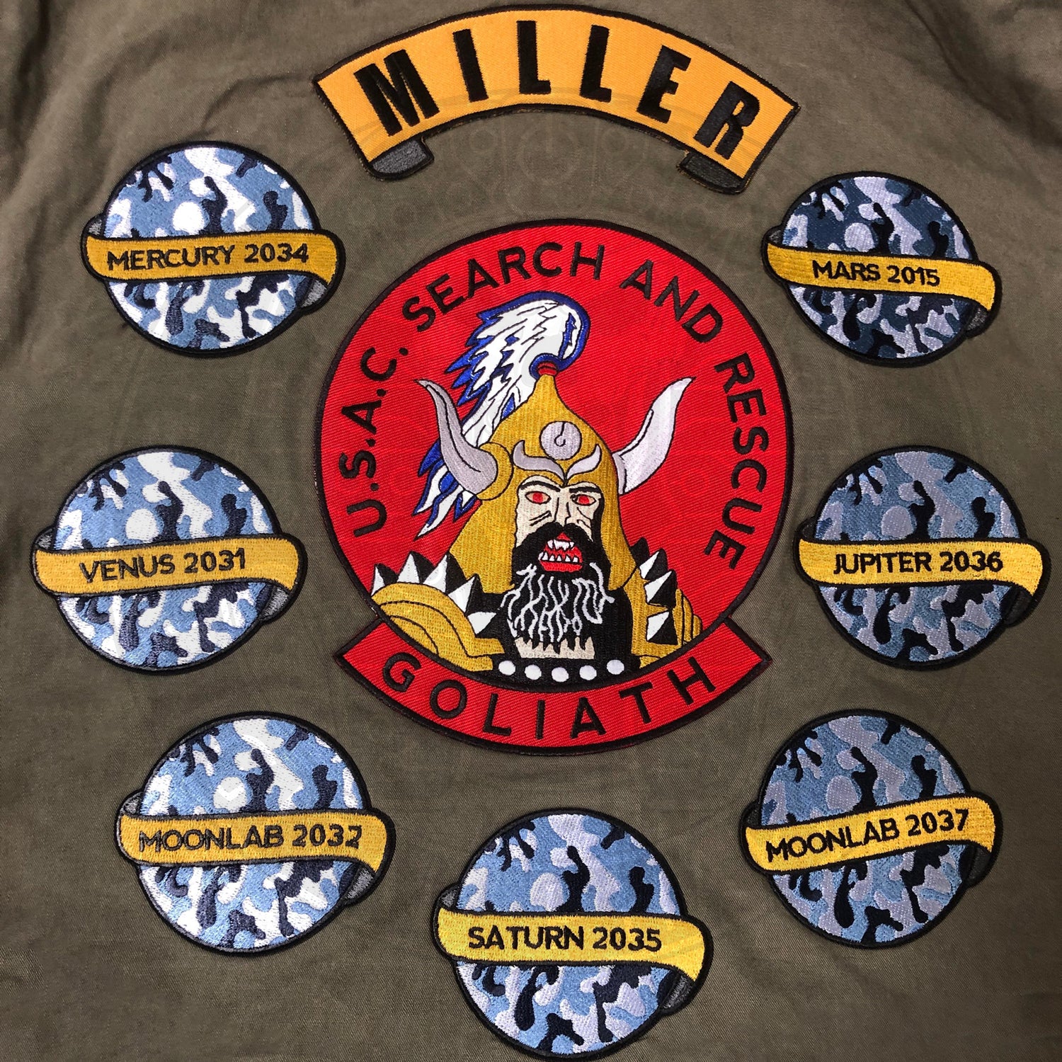 Event Horizon Cpt. Miller Goliath Embroidered Patch Set