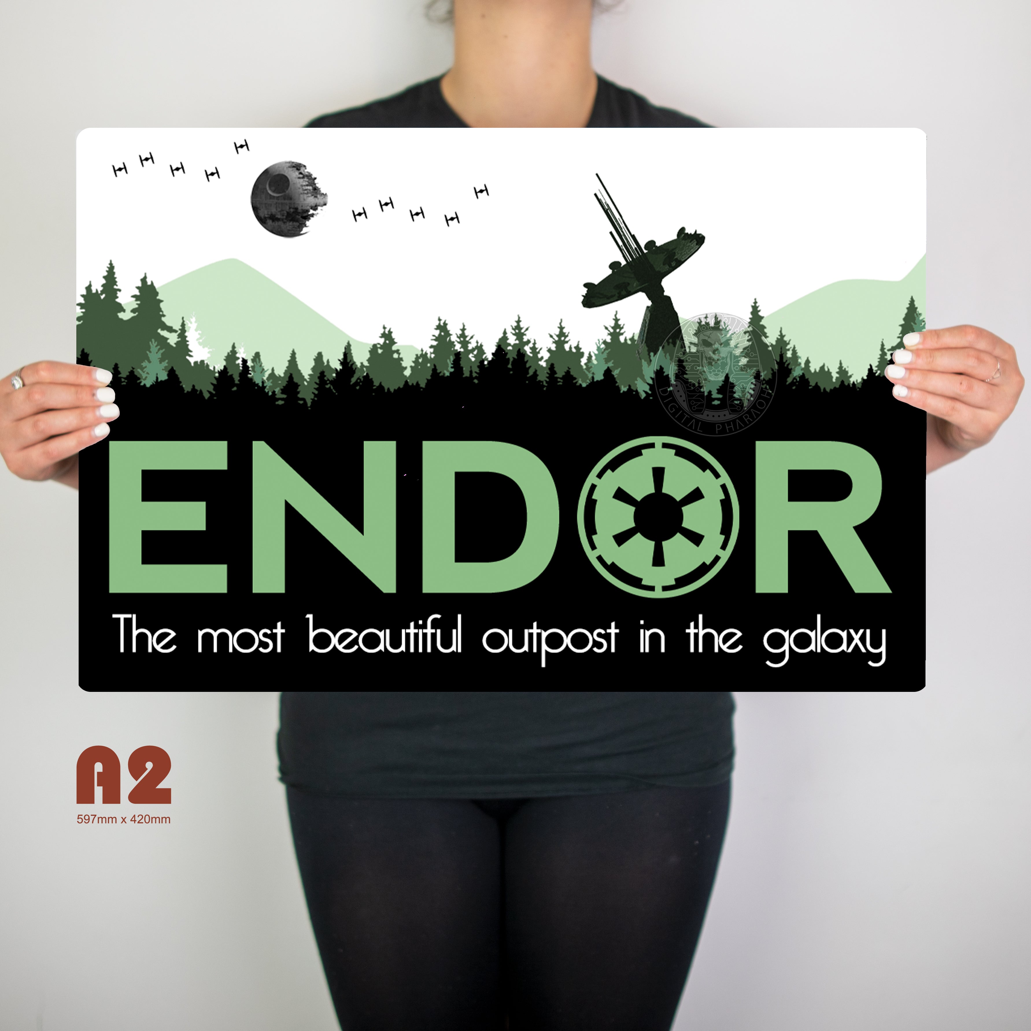 Star Wars Inspired Endor Outpost Metal Poster