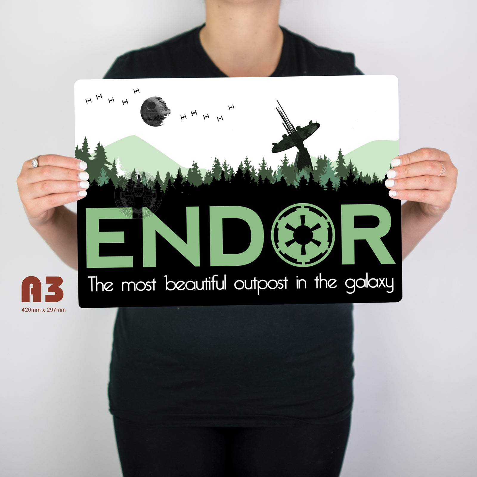 Star Wars Inspired Endor Outpost Metal Poster
