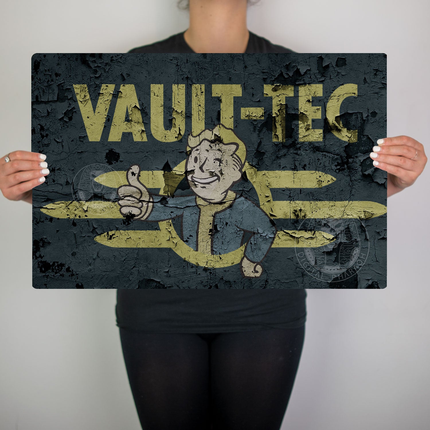 Vault - Tec Fallout Inspired Metal Sign