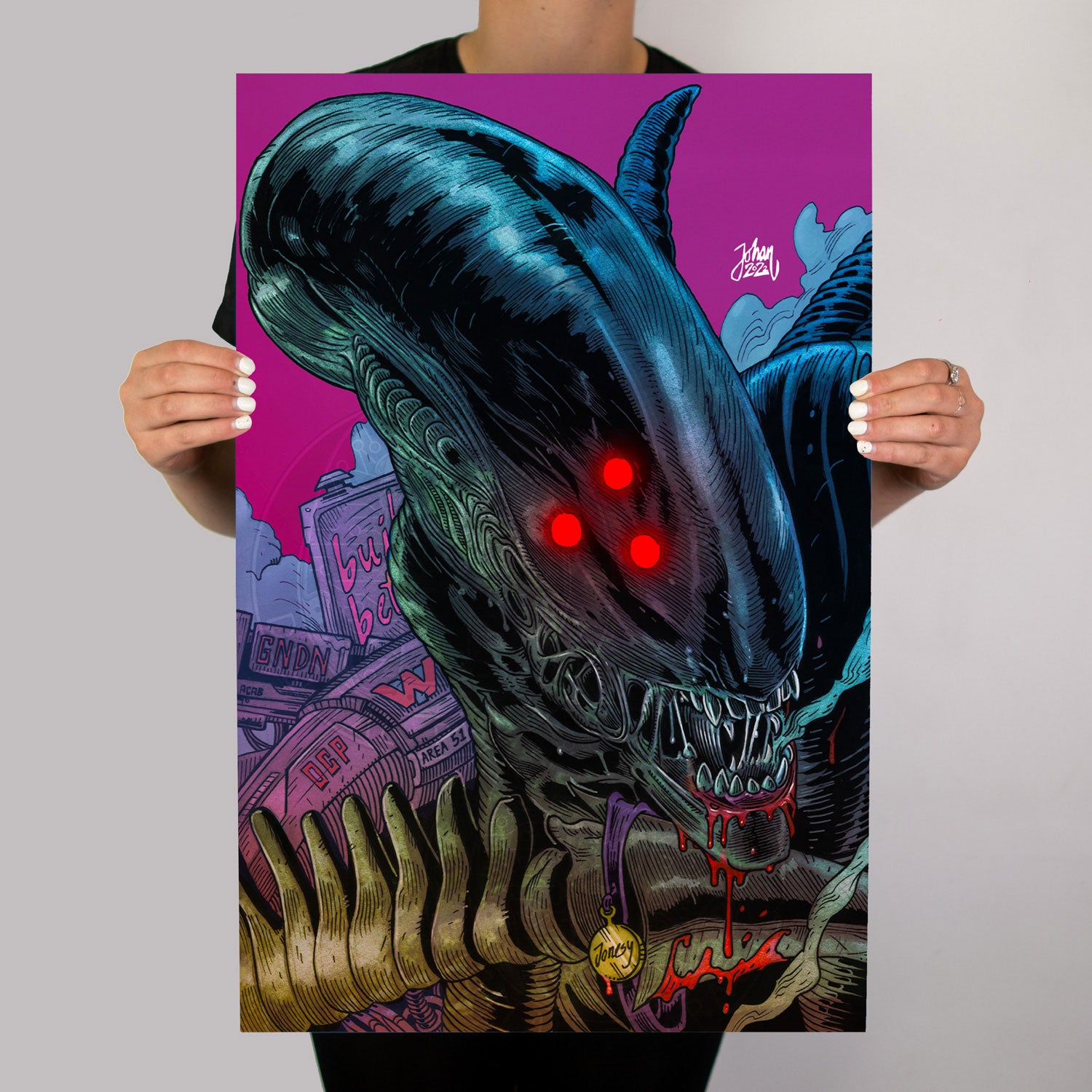 Aliens Xenomorph Metal Poster