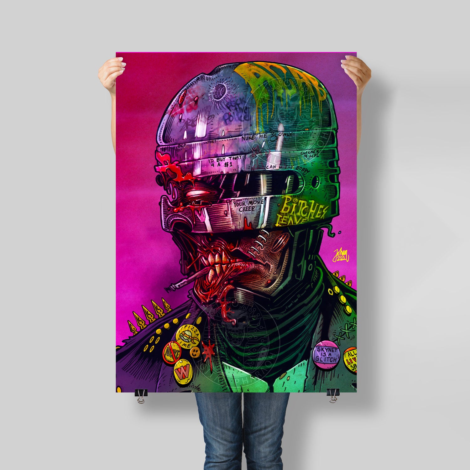 Robocop Broken Giant Wall Poster