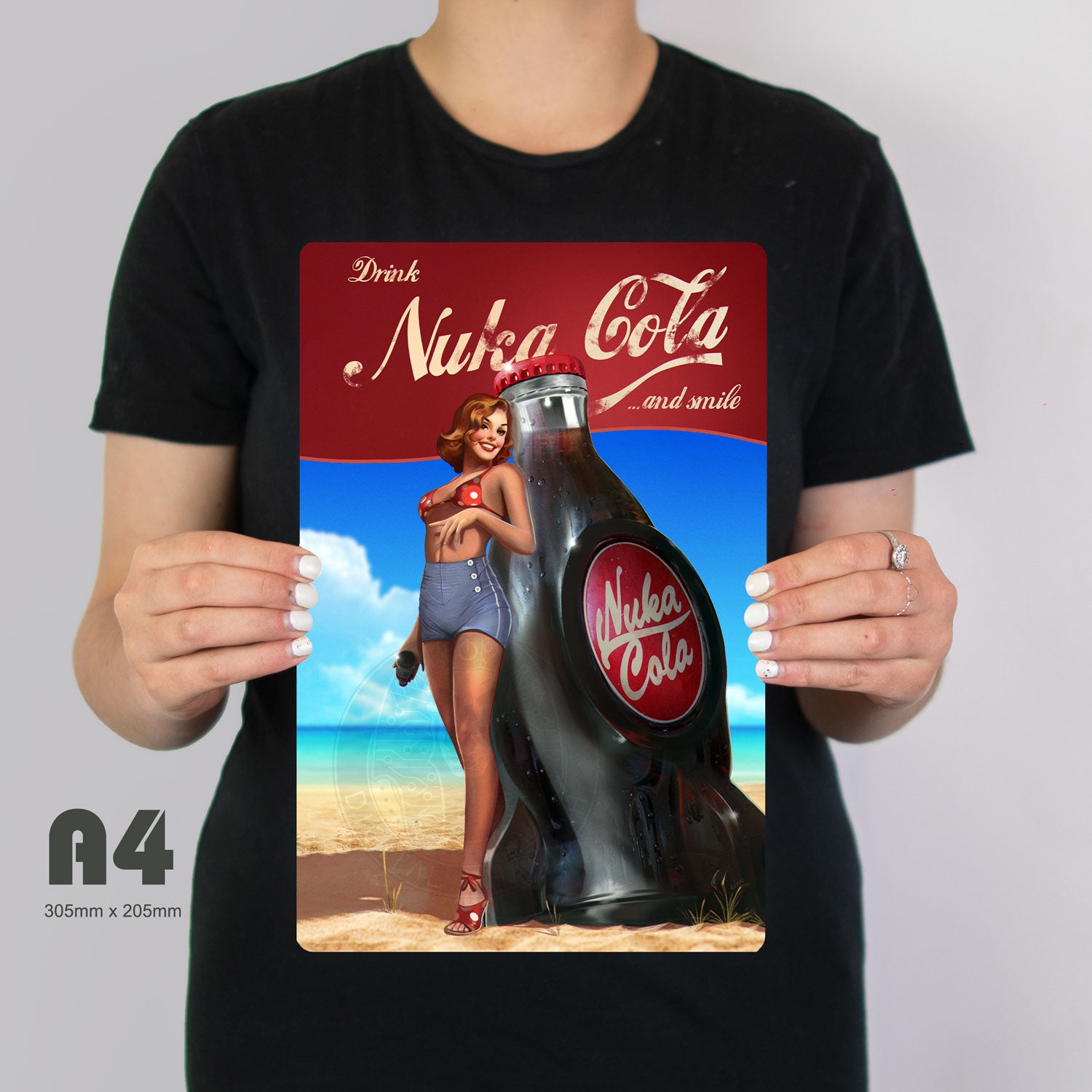 Fallout Drink Nuka Cola & Smile Metal Sign