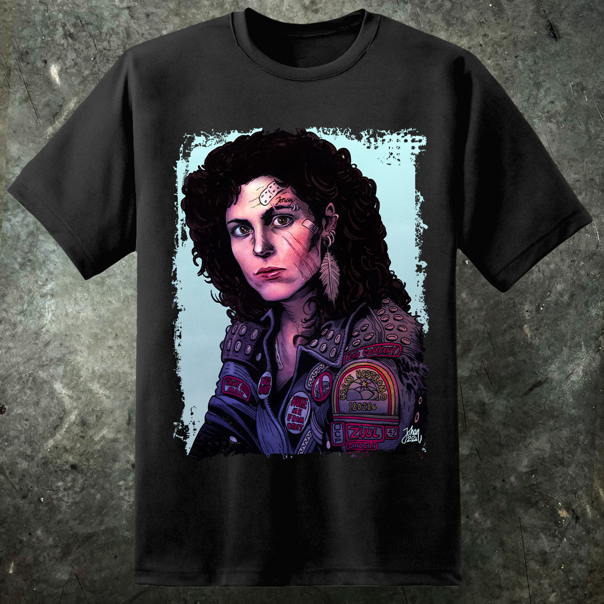 Ellen Ripley Aliens Cybernosferatu Mens T Shirt