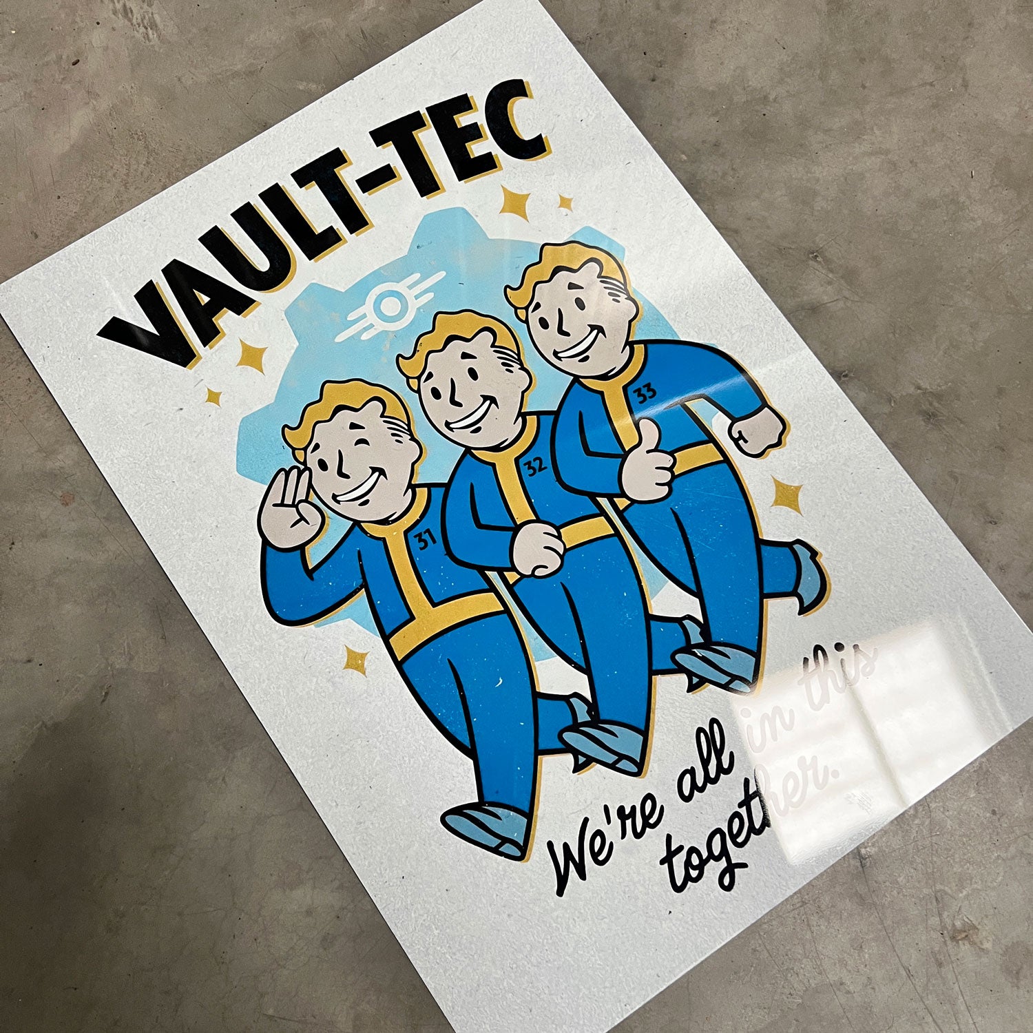 Fallout Vault-Tec All Together Metal Sign
