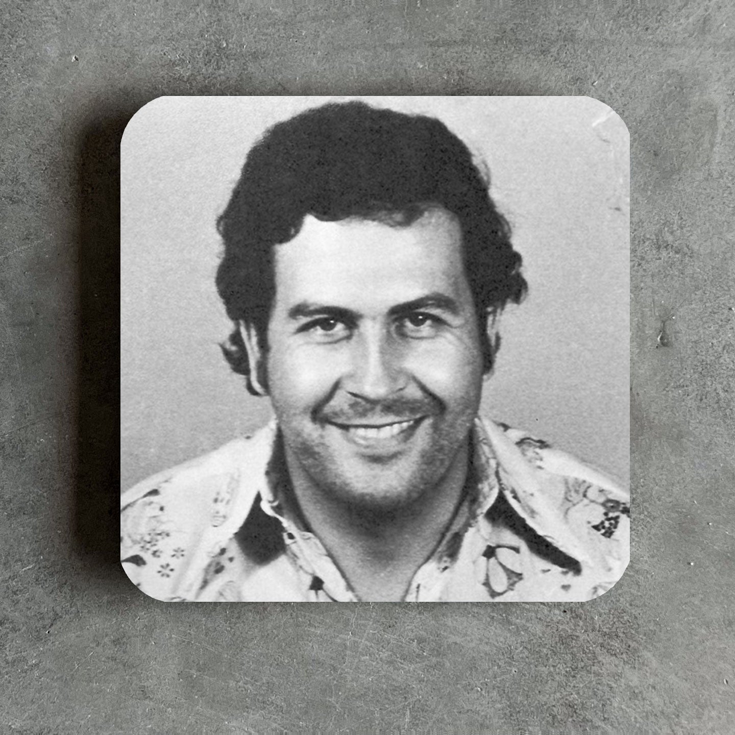 Pablo Escobar Mug Shot Drinks Coaster