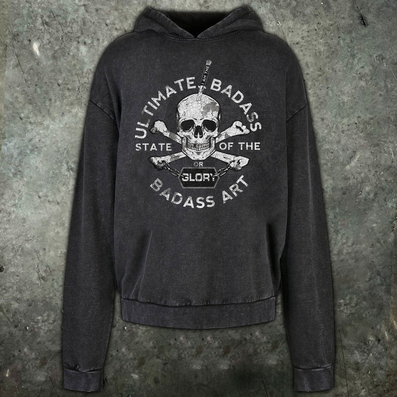 Aliens Ultimate Badass Mens USCM Hudson Distressed Hoodie