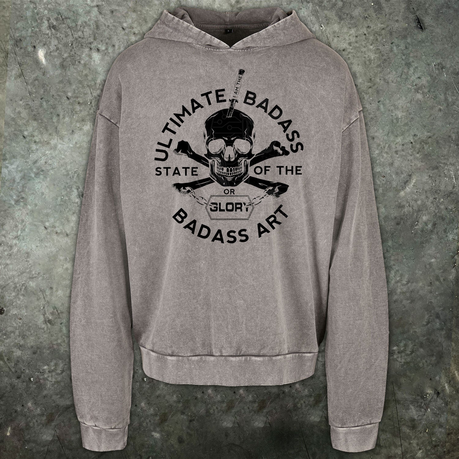 Aliens Ultimate Badass Mens USCM Hudson Distressed Hoodie