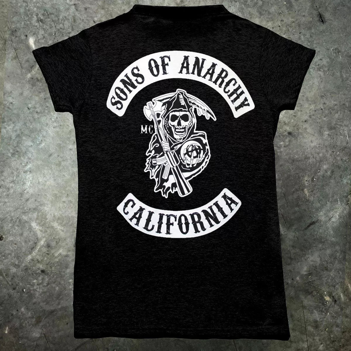 Sons Anarchy CUSTOM CHARTER Womens Patch T Shirt